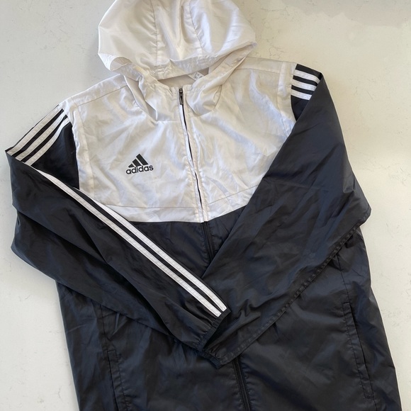 adidas | Jackets & Coats | Mens Large Adidas Black And White ...